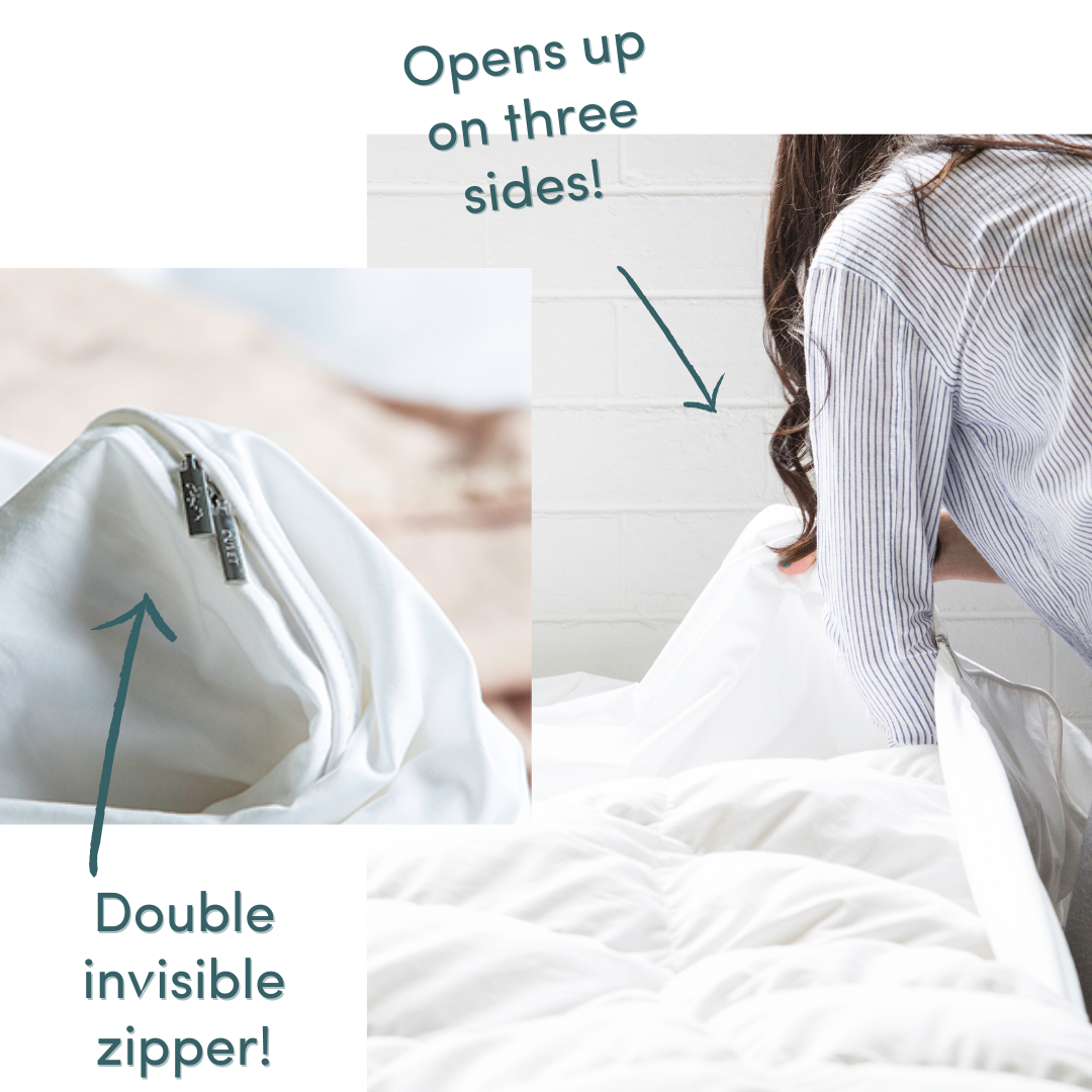 Quilt Cover with a Zip | Opens on THREE Sides! | Hey Duvet™